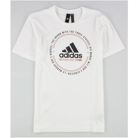 adidas | Shirts | Adidas Mens Emblem Graphic Tshirt White Dm | Poshmark